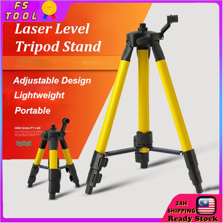 READY STOCK Laser Level Tripod Stand Laser Levelling Adjustable Tripod ...