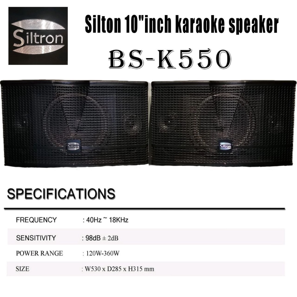 Silton 10'inch Karaoke Speaker BS-K550( 1 PAIR) | Shopee Malaysia