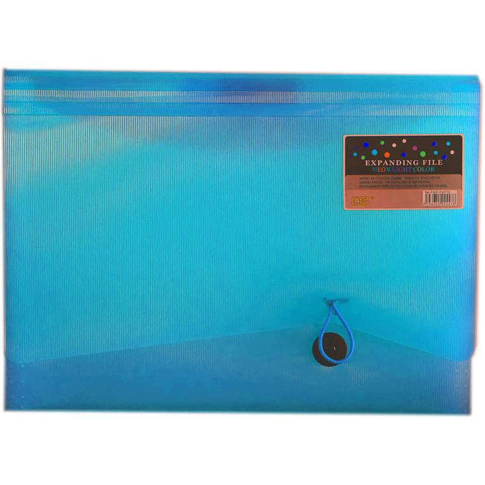 CBE 4313 13P Expanding File (A4) Light Blue (Item No: B10-123 LB ...