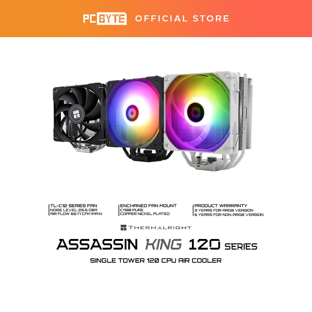 Thermalright Assassin King AK 120 Series Single Tower CPU Air Cooler - (AK120 / AK120 Black ARGB ...