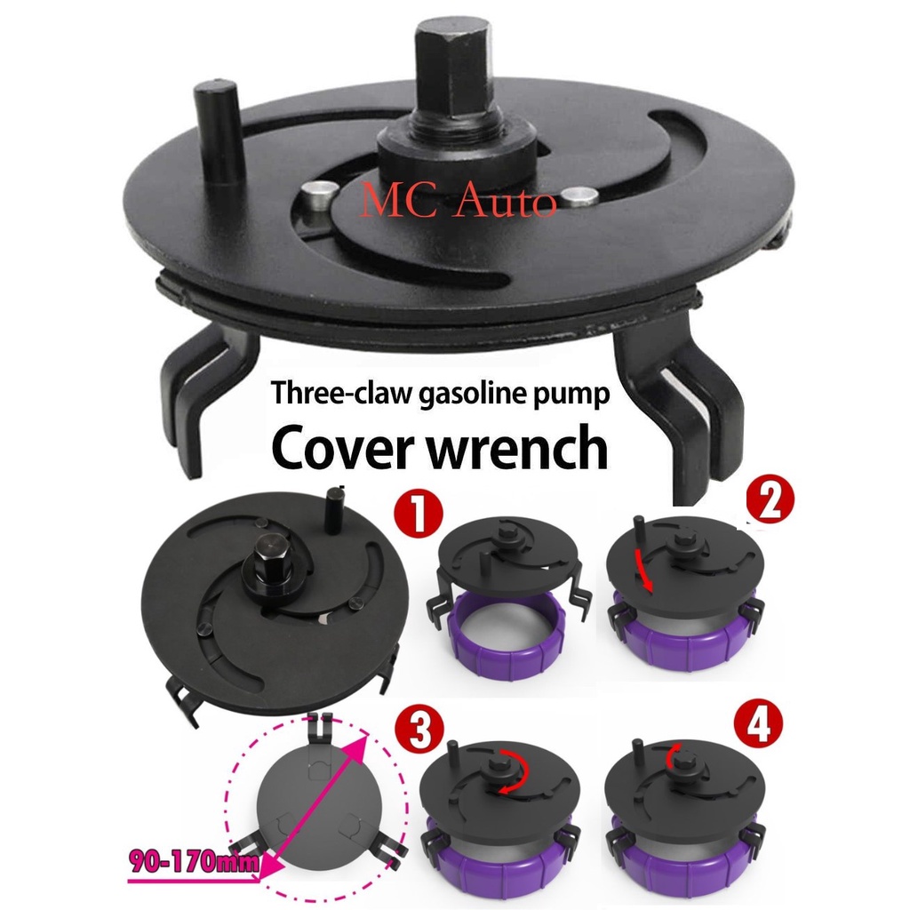 【Professional】Adjustable Fuel Tank Cap 3 Clay Wrench Removal Tool Fuel ...