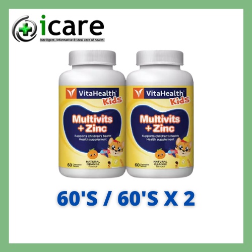 (EXP:09/25) VITAHEALTH KIDS MULTIVITS + ZINC 60'S / 60'S X 2 | Shopee ...