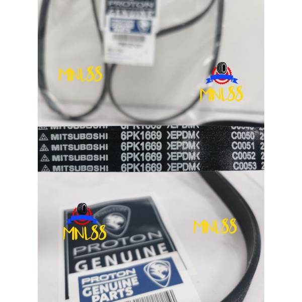 PW812312 ORIGINAL FAN BELT 6PK1669 PROTON SAGA FLX, EXORA BOLD TURBO ...
