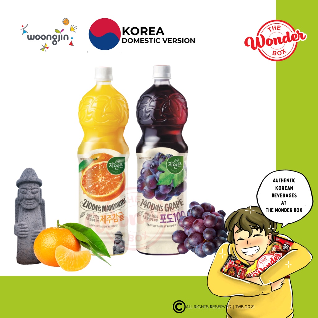 MADE IN KOREA | Korean Woongjin Nature is Jeju Mandarin / Grape 100 ...
