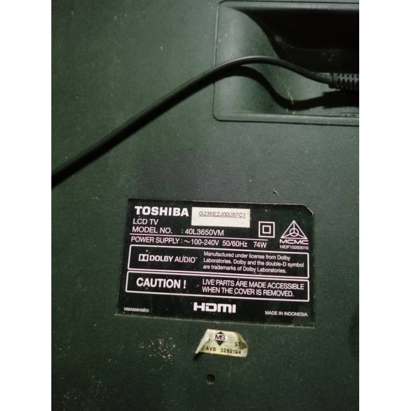 TOSHIBA LED 40L3650VM | Shopee Malaysia