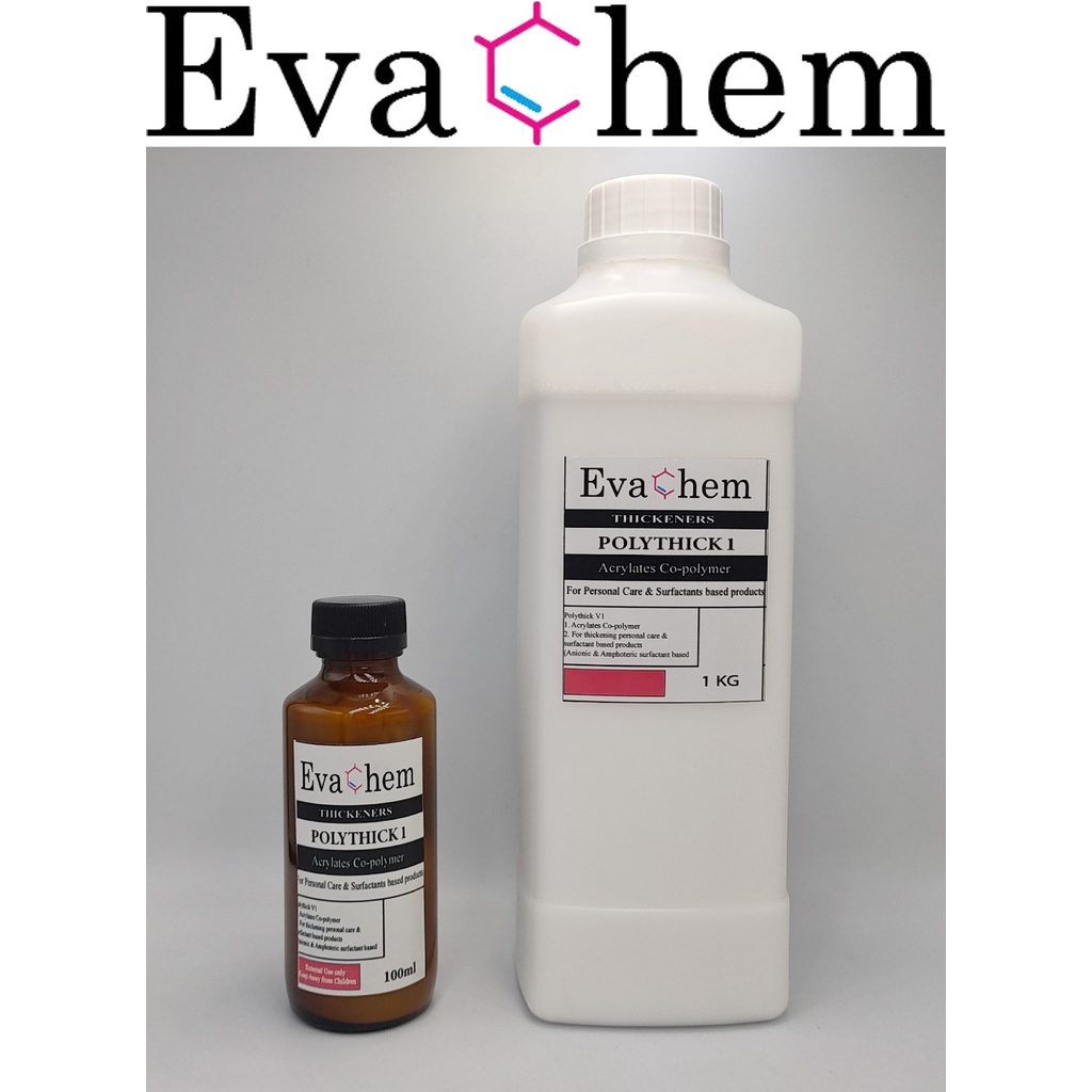 Polythick 1 (Acrylates Copolymer) 100ml - 1kg (1-for Product Thickener ...