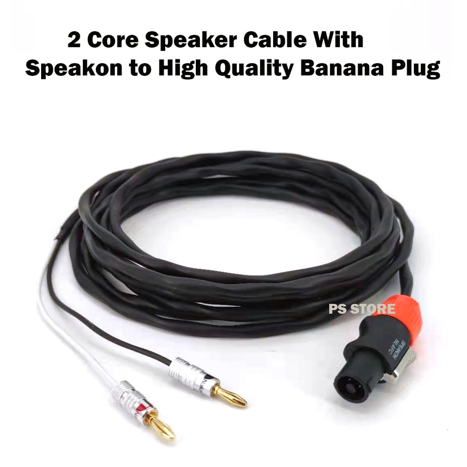 2 Core Speaker Cable With Speakon to Banana Plug | Shopee Malaysia