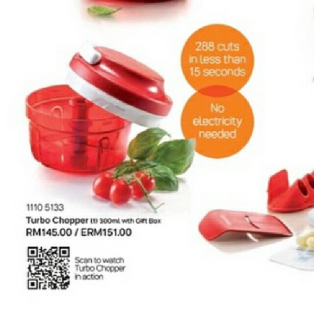 Tupperware Turbo Chopper with Box | Shopee Malaysia
