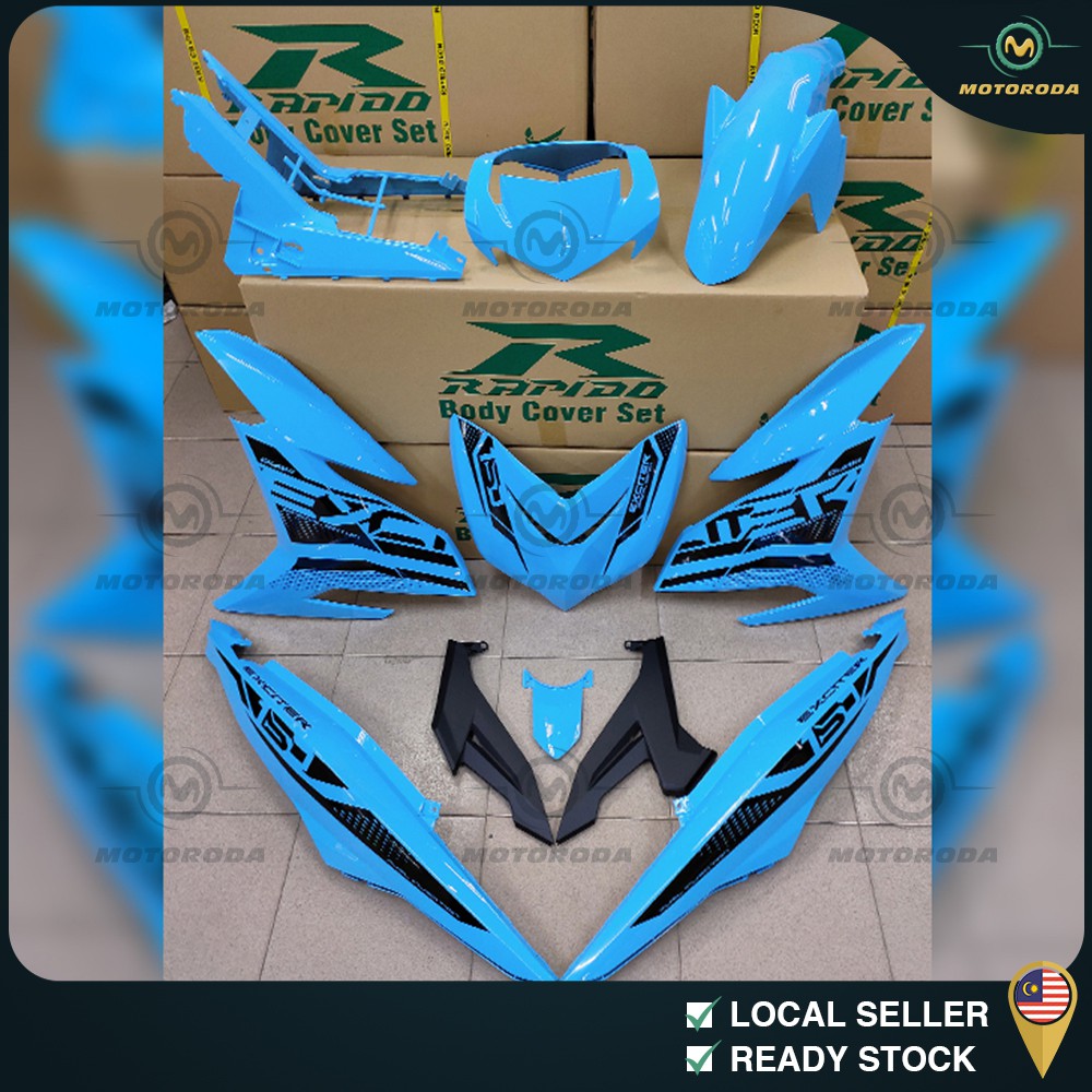 Rapido Cover Set Assembly Y15ZR V1 Exciter 4 King (36) (Sticker Tanam ...
