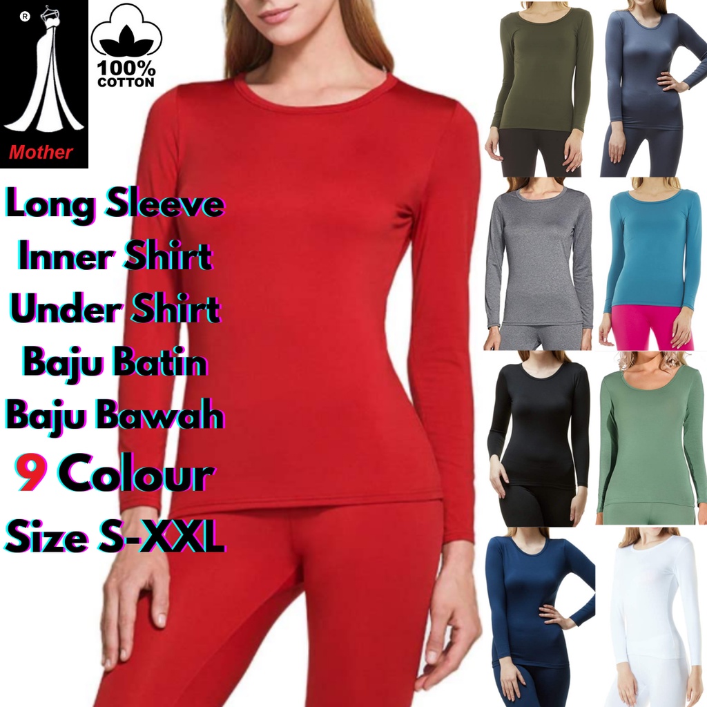 🔥WHOLESALE 49🔥 Woman Long Sleeve Inner Shirt Under Shirt Thermal ...