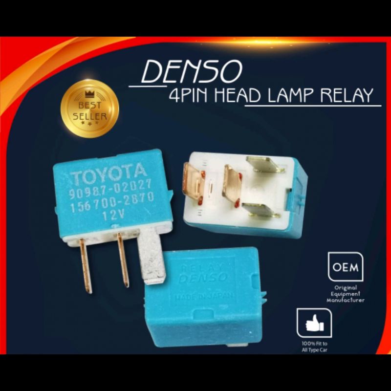 DENSO 4PIN Lamp Relay, Power Relay 12v (Made In Japan) | Shopee Malaysia