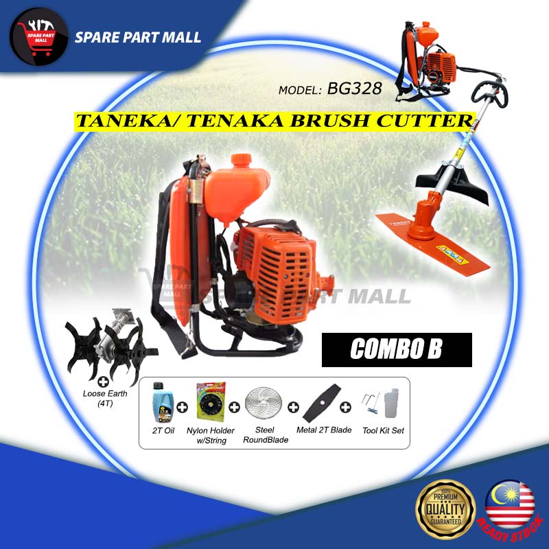 TANIKA BRUSH CUTTER (BG328) FUEL SAVING 2-STROKE BACKPACK MESIN RUMPUT ...