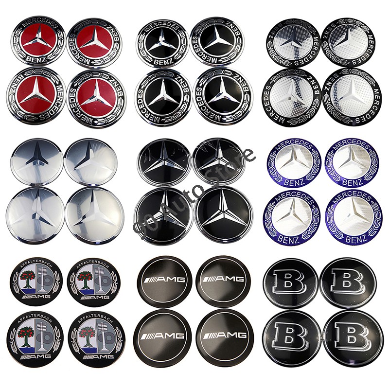 4pcs/set 56mm Car Wheel Center Hub Cap Sticker Auto Tire Emblem Badge ...