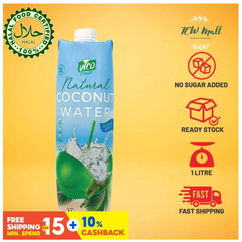 VICO FRESH 100% Fresh NATURAL Coconut Water 1L- Prisma Pack (Product Of ...