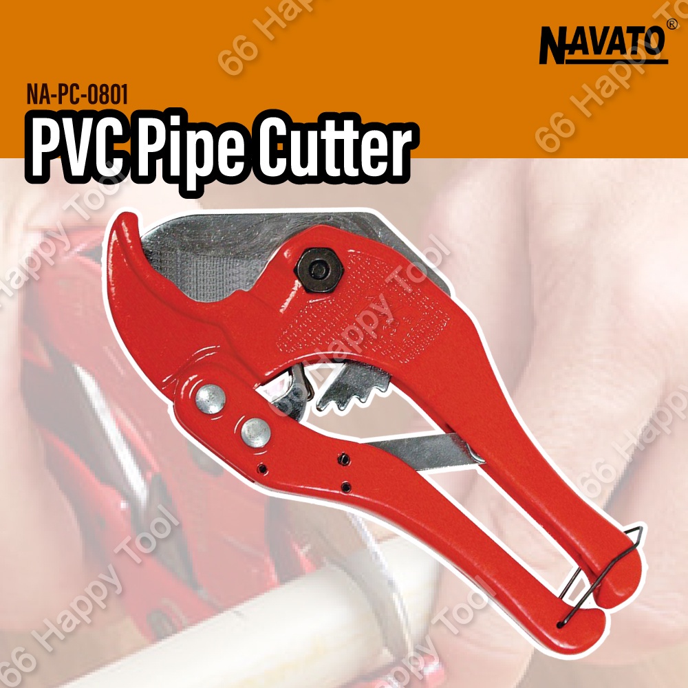 NAVATO Heavy Duty PVC Pipe Cutter 42mm Vinyl Snips Cutting Automatic ...