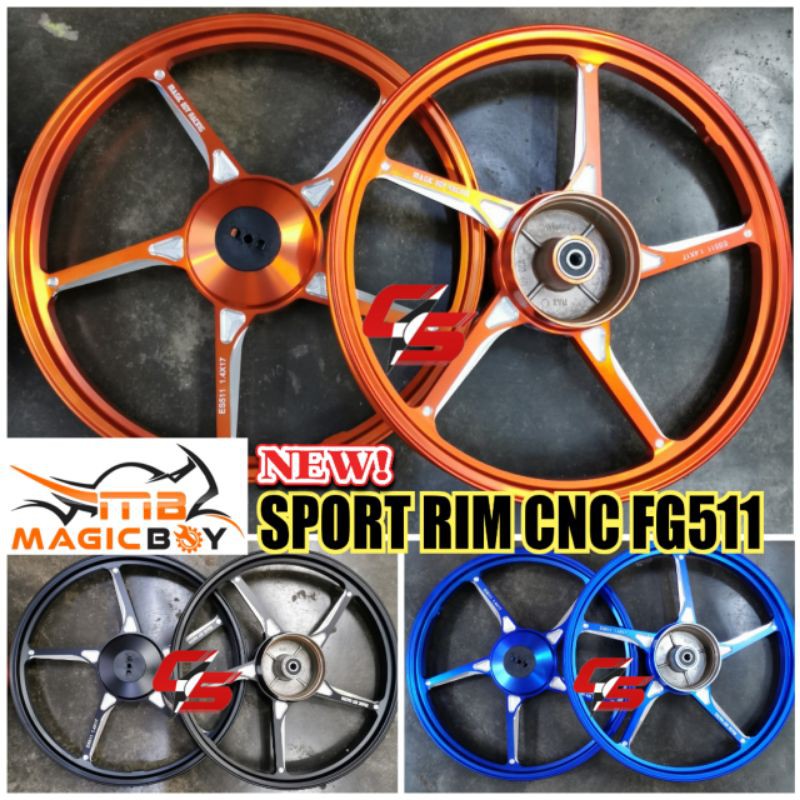 WAVE100 EX5 DREAM FG 511 CNC SPORT RIM MAGIC BOY 1.40/1.40x17 - with bearing & bush | Shopee ...
