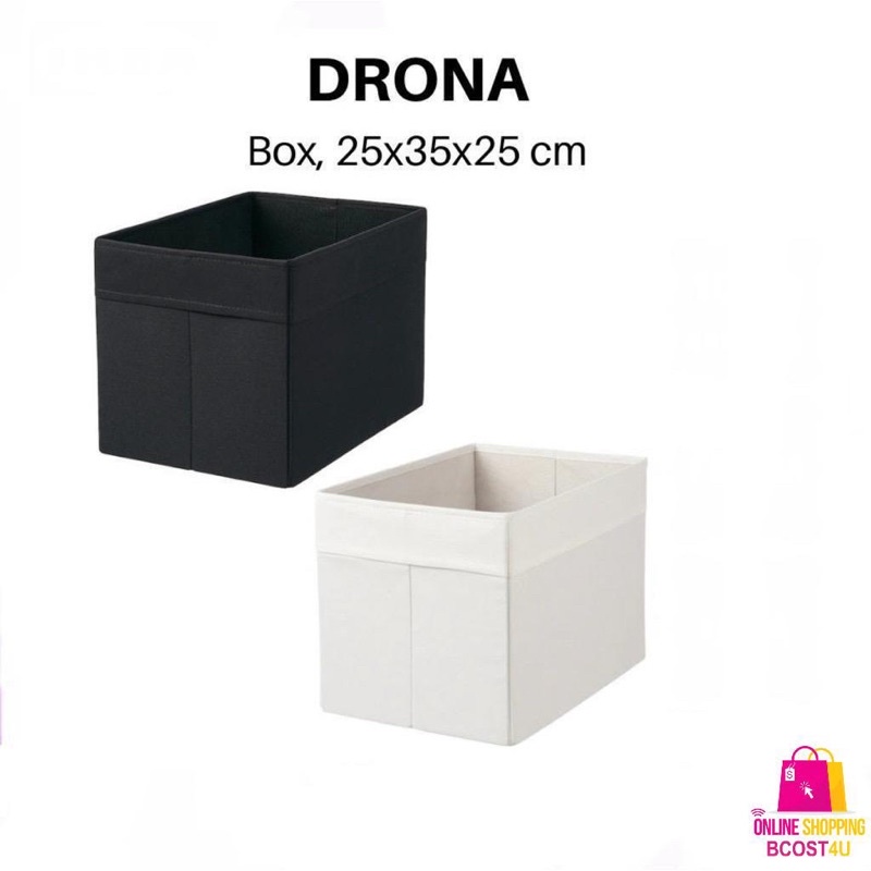 🔥BEST DEAL🔥DRÖNA DRONA Storage Box, Black/White, (25x35x25cm) | Shopee ...