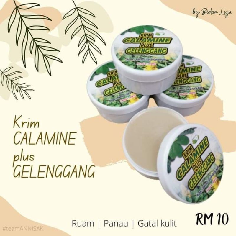 Krim calamine plus gelenggang/Cream ekzema/panau/kurap/ruam/gatal ...