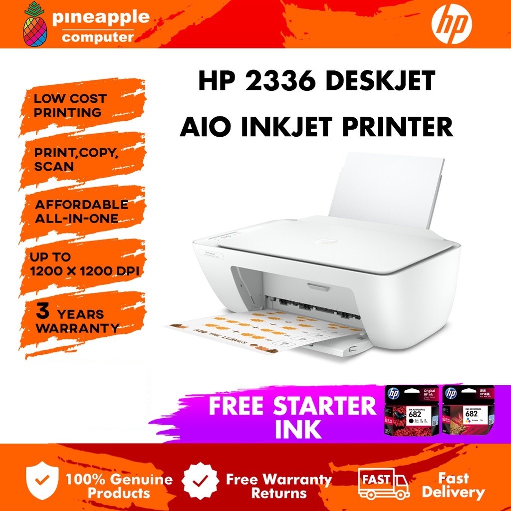 HP 2336 Deskjet Ink Advantage All-In-One Inket Printer - Print/Scan/Copy (Replacement of HP 2135 ...