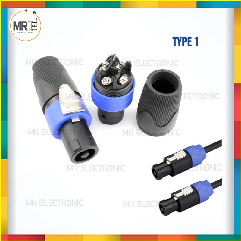 4 Pole Conductor Cable Connector For Speakon / 4Pin Speakon Round or ...