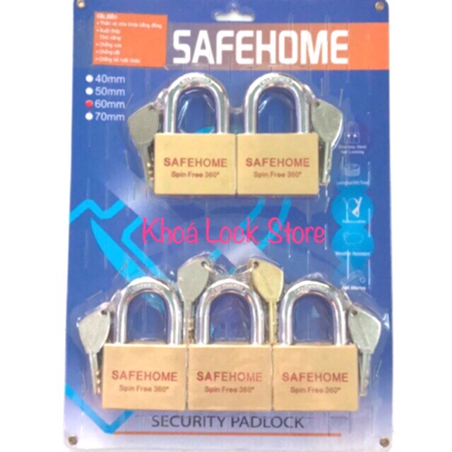 Safehome masterkey lock set with 5 6-inch locks (holder key opens all 5 ...