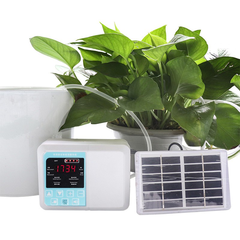 Automatic Drip Self Watering System Plant Watering Kit with Solar Panel ...