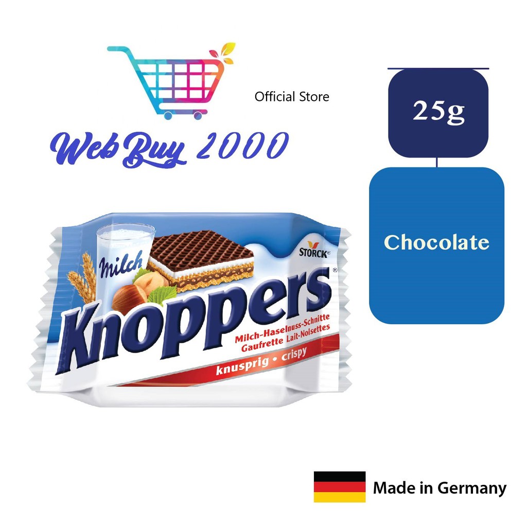 KNOPPERS 25G CHOCOLATE WAFERS 1 PACKS (CANDY / GULA-GULA) | Shopee Malaysia