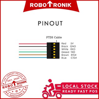 FTDI Cable - USB to TTL Serial FT232 (TX/RX) UART Converter (Programmer ...