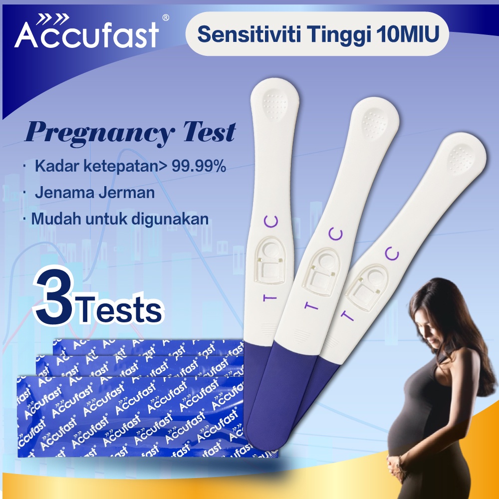 3Pcs ACCUFAST 10Miu One Step Pregnancy Test Kit Midstream Pen For Women ...