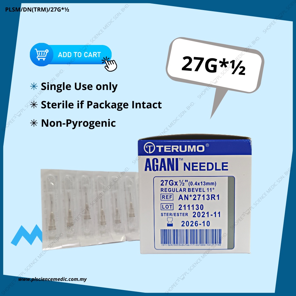 TERUMO Agani™ Disposable Needle / Hypodermic Needle - 100pcs/box (18G ...