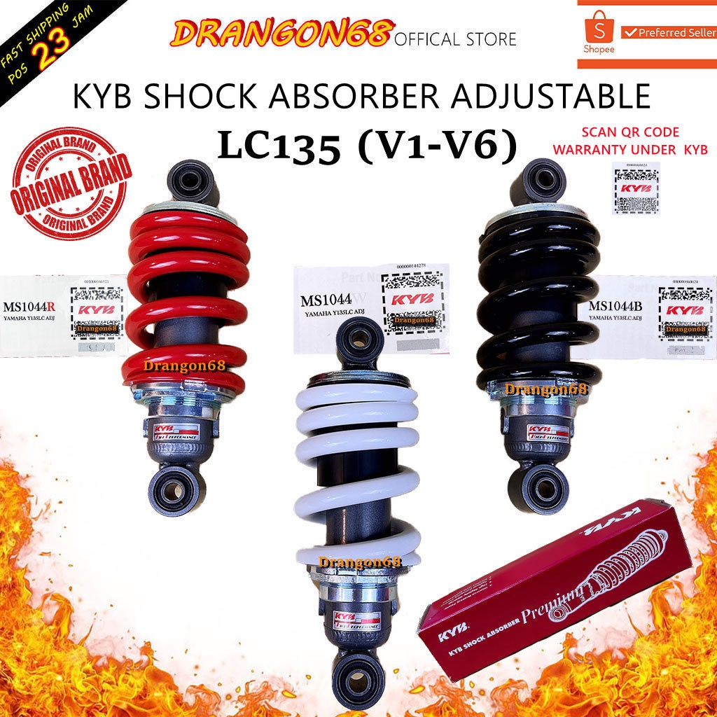 KYB ABSORBER ADJUSTABLE LC135/Y15ZR 💯 ORIGINAL UNDER WARRANTY KYB ...