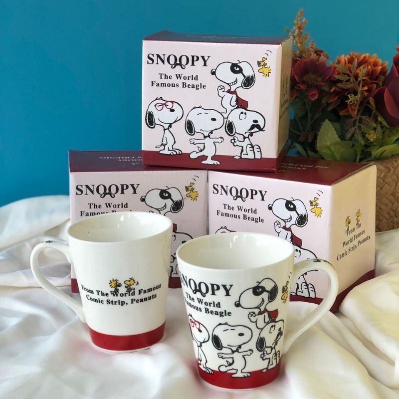 【Ready Stock】Original Peanuts Snoopy Ceramic Mug with gift box ...