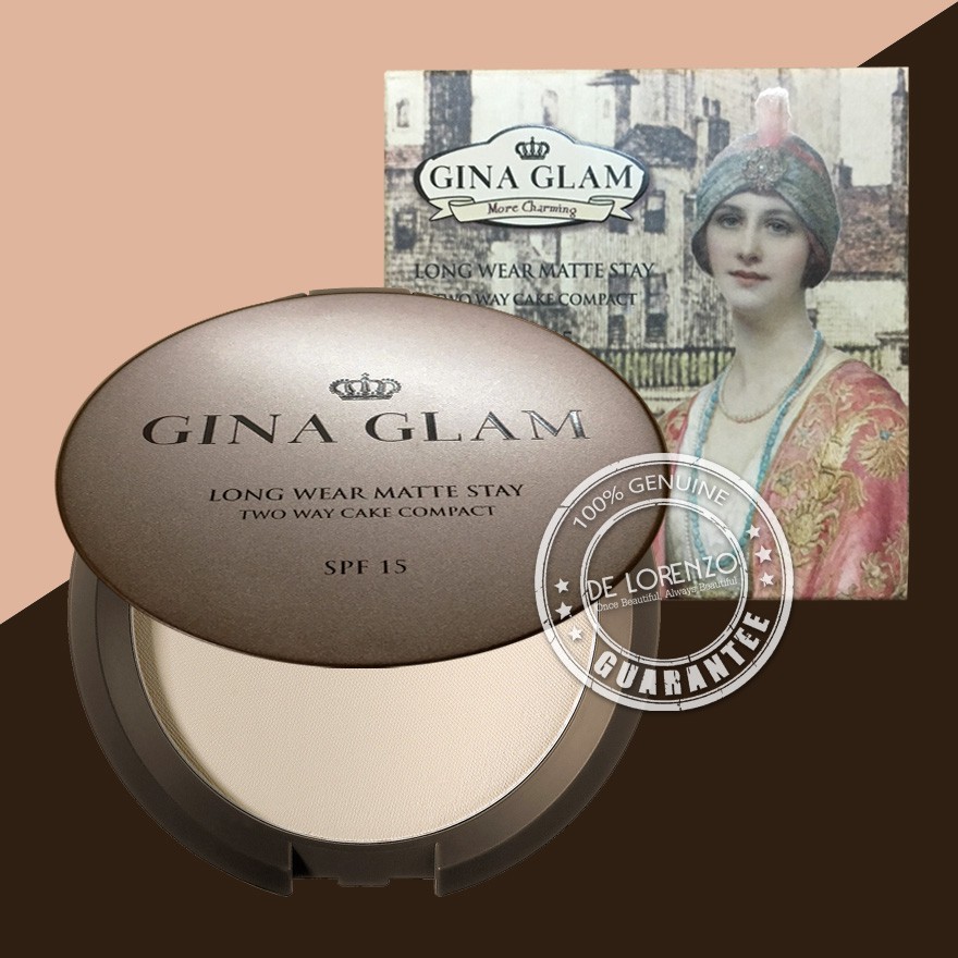 Gina Glam Long Wear Matte Stay Two Way Cake Powder G40 11g Oil Control ...