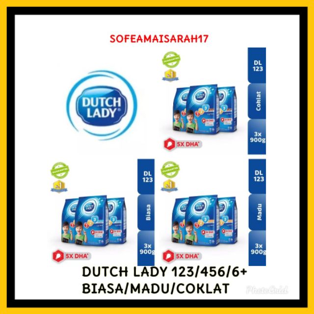 DUTCH LADY 123/456/6+ (900G) | Shopee Malaysia