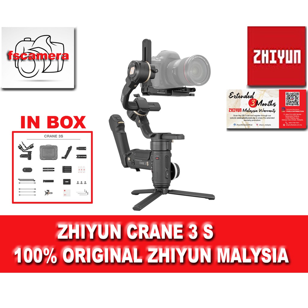 Zhiyun-Tech CRANE 3S Handheld Stabilizer ORIGINAL PIXEL MALAYSIA(DEMO ...