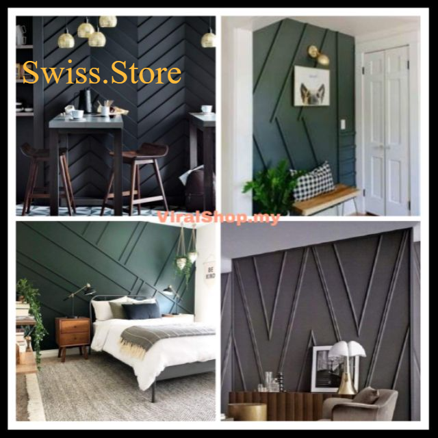 {READY STOCK}5 Meter Wainscoting PVC /siap cat / Wall Skirting / Lebih ...