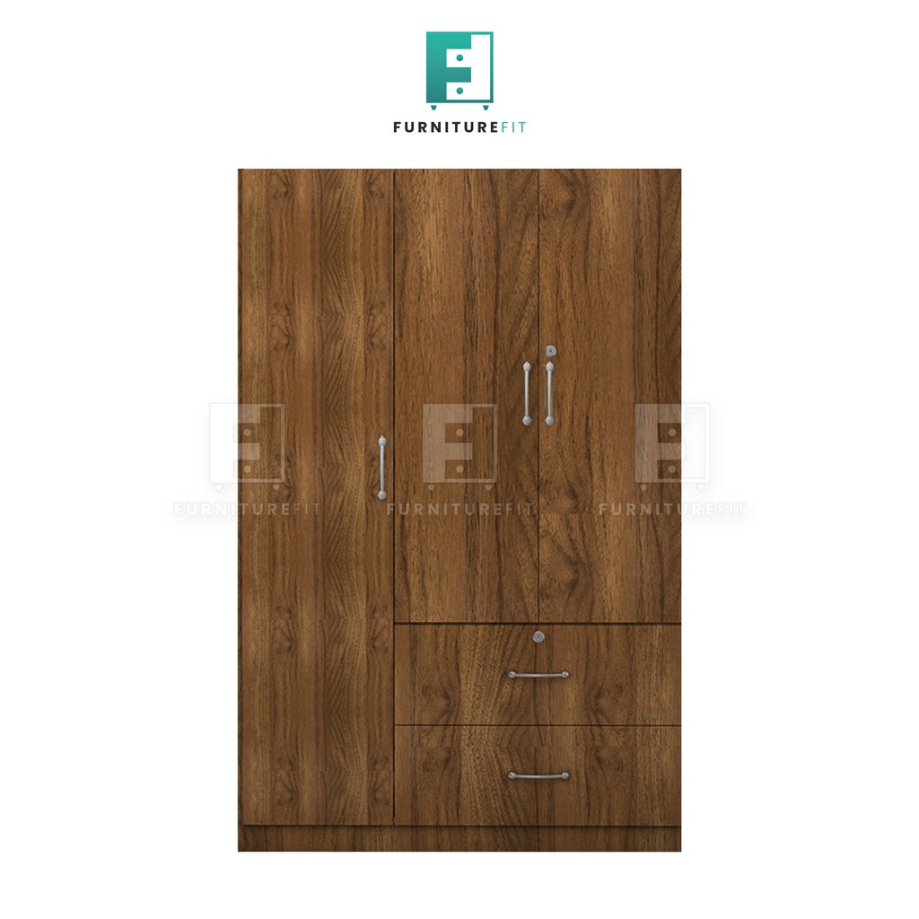 FurnitureFit ALMARI 3 PINTU + LACI / ALMARI PUTIH / WHITE WARDROBE ...