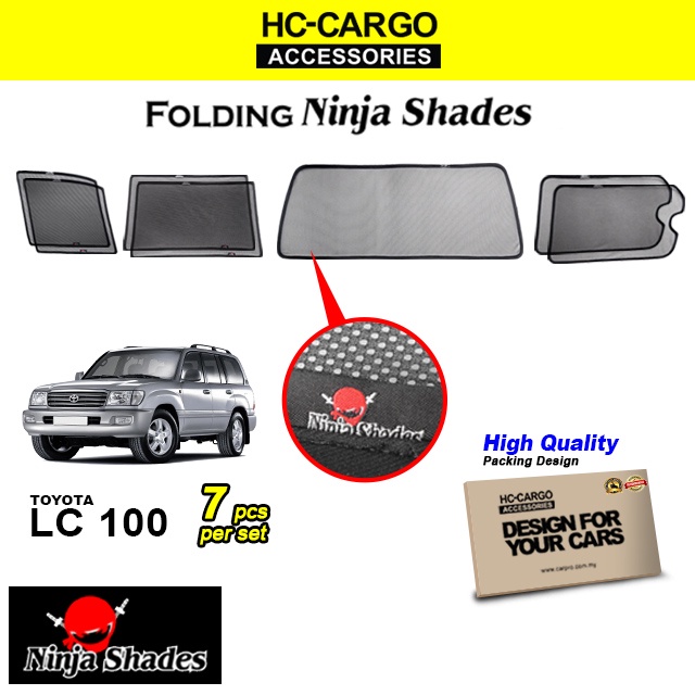 Toyota LC100 Landcruiser 100 Magnetic Ninja Shades Sunshade (7pcs ...