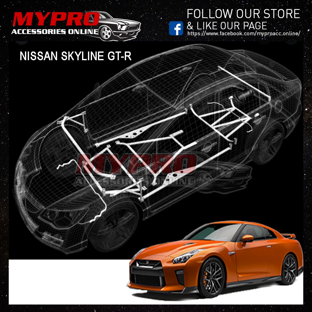 NISSAN SKYLINE GT-R R35 3.8TT '07 (4WD) 100%Original Ultra Racing Bar ...