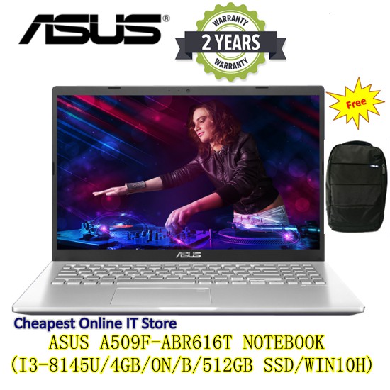 Asus Vivobook A509F-ABR616T 15.6'' FHD Notebook (I3-8145U/4GB/ON/B ...
