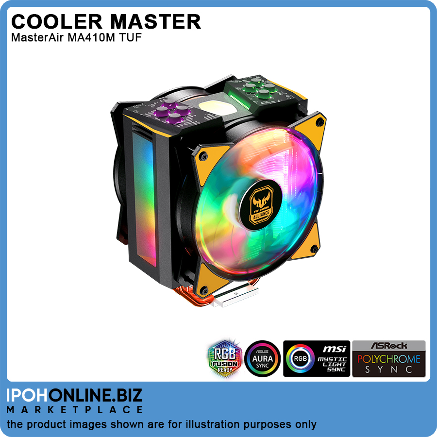 Cooler Master MasterAir MA410M TUF Gaming Edition RGB Lighting Dual ...