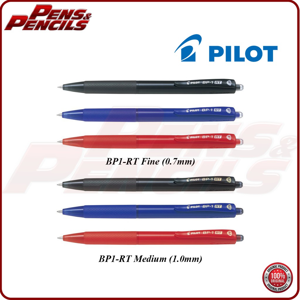 Pilot BP-1 RT Ball Pen - 0.7/1.0MM Black/Blue/Red BP1-RT BP1 RT (1pc ...