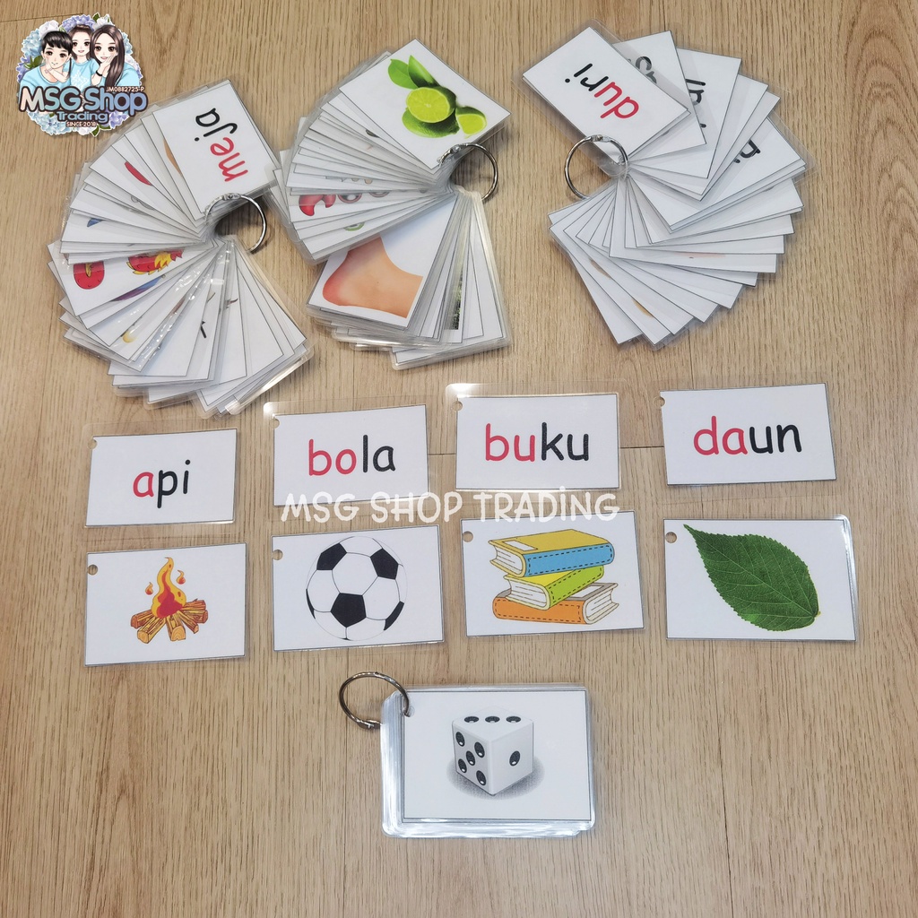 [MsgShop] Bahasa Flash Card 马来文闪卡| 学马来文 |Belajar bahasa | Shopee Malaysia