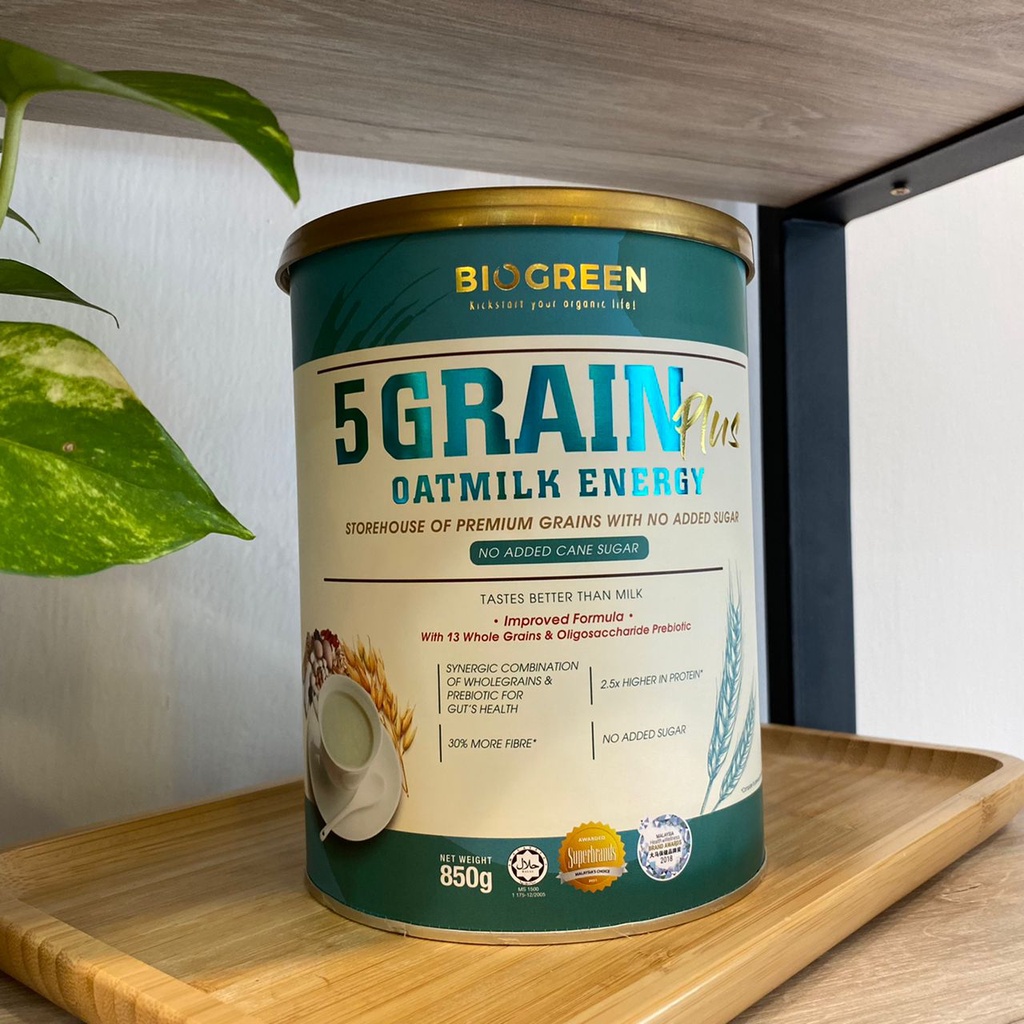 Biogreen 5 Grain Plus Oatmilk Energy 850g | Shopee Malaysia