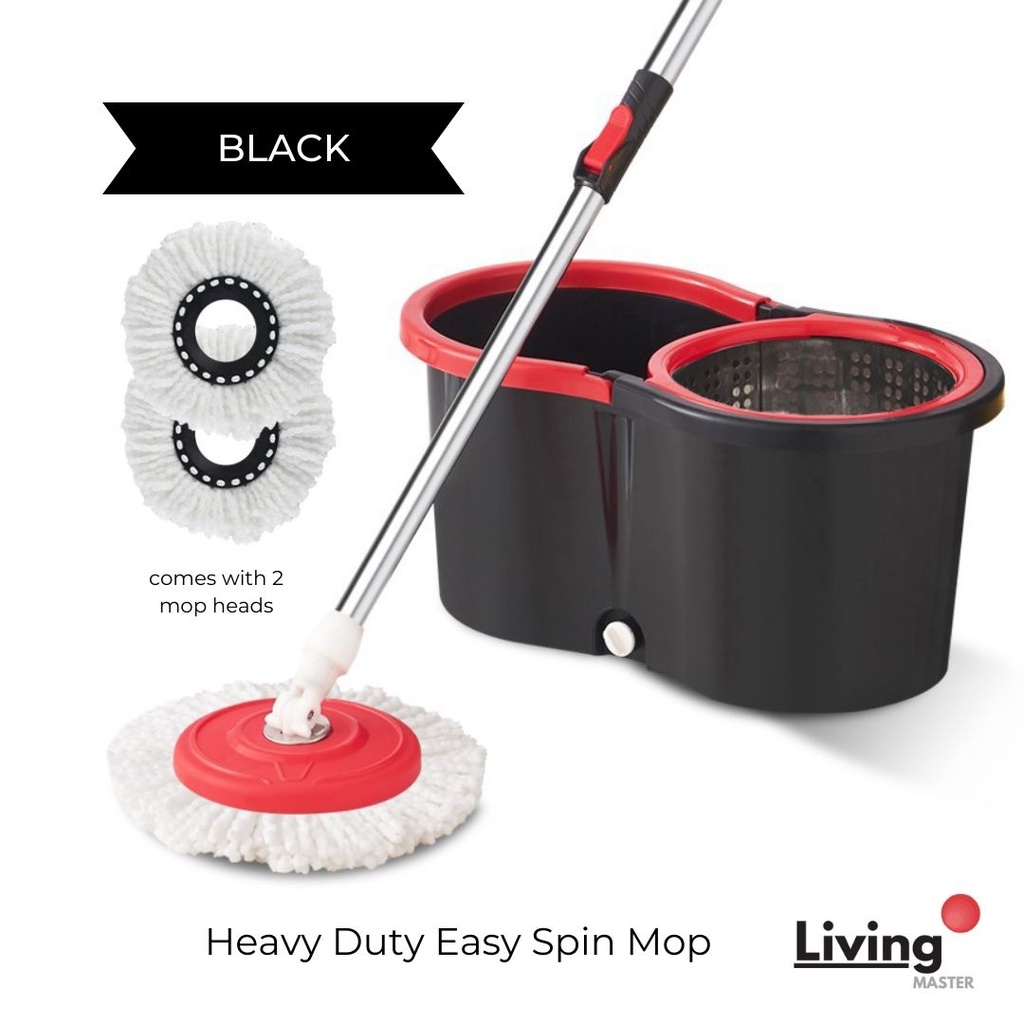 Spin Mop with Stainless Steel Basket & Wheels Multiple Color Choice ...