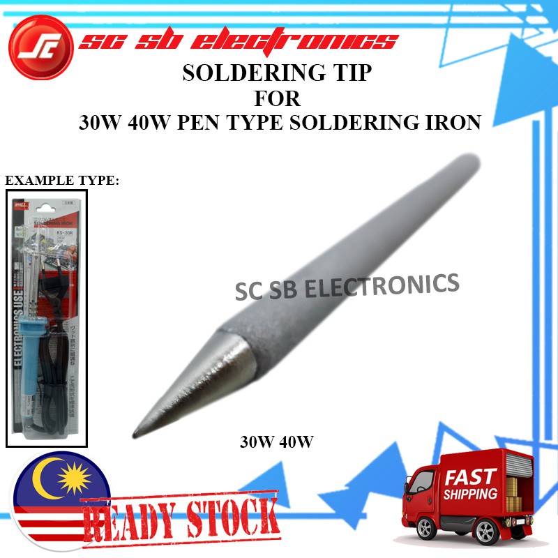 30W 40W 60W SOLDERING IRON TIP FOR PEN TYPE SOLDERING IRON BIT - 30W ...