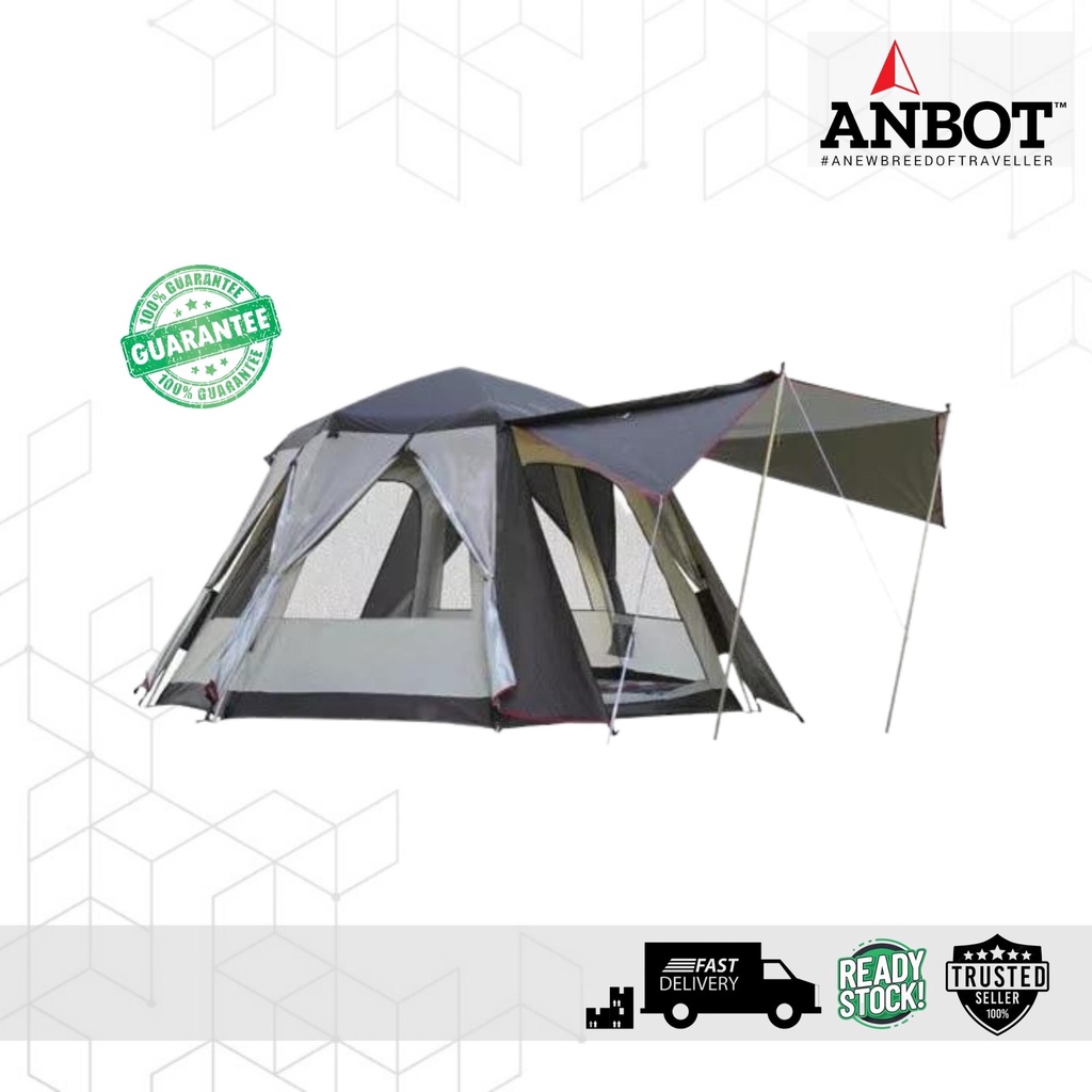 Vidalido Hexagonal Tent - Coffee with Vidalido Mat | Shopee Malaysia