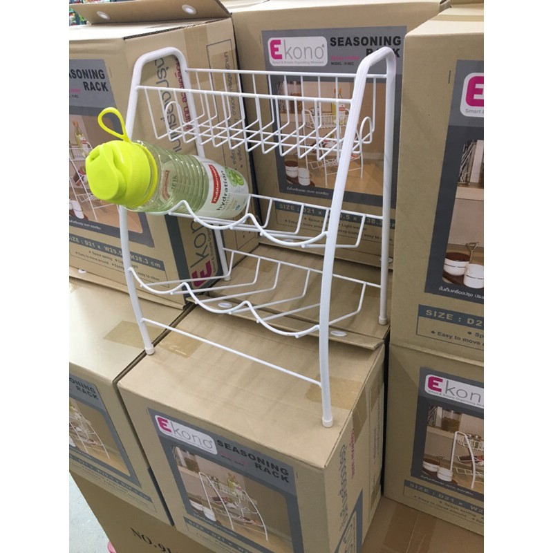 Rak Botol Rempah Kicap Sos Dapur Spice Rack Storage 3Tier Kitchen ...