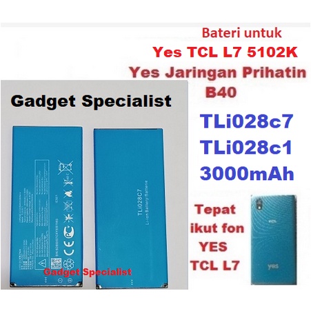 Yes TCL L7 Battery Yes TCL L7 5102K Battery TLi028c7 TLi028c1 3000mAh ...