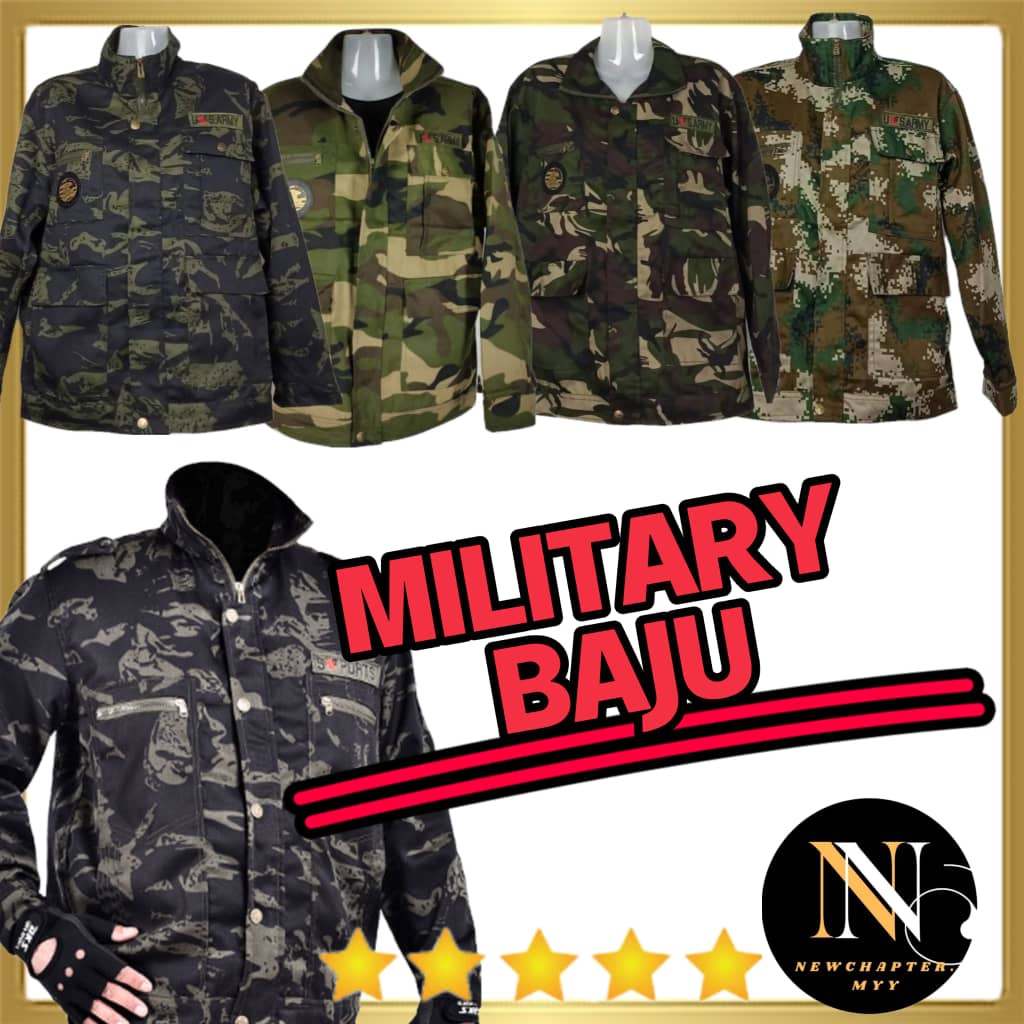 MILITARY JACKET/ jacket celoreng/ Quality Tahan Kain/ 4 Pockets ...